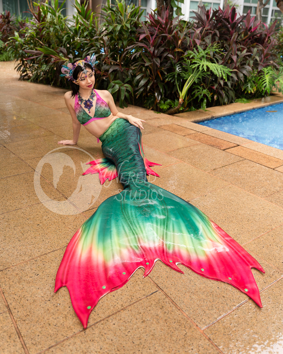 Spring Blossom swimmable mermaid tail [LEGACY FABRIC] – Nereidstudios.com